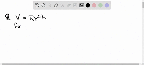 SOLVED:V=πr^2 h for h (volume of a right circular cylinder)