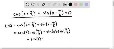 SOLVED:Proving Identities Prove the identity. cos(x+(π)/(3))+sin(x-(π)/(6))=0