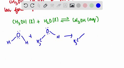 SOLVED:Compare the processes that occur when methanol (CH 3 OH ...