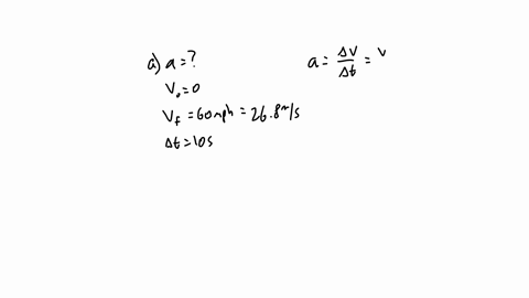 SOLVED: a. What constant acceleration, in SI units, must a car have to ...