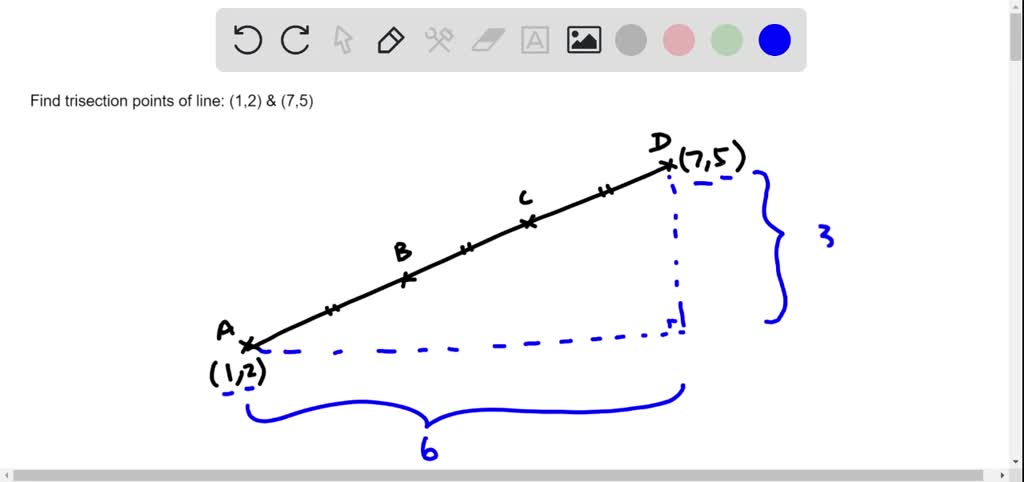 SOLVED:Use vectors to find the points of trisection of the line segment ...