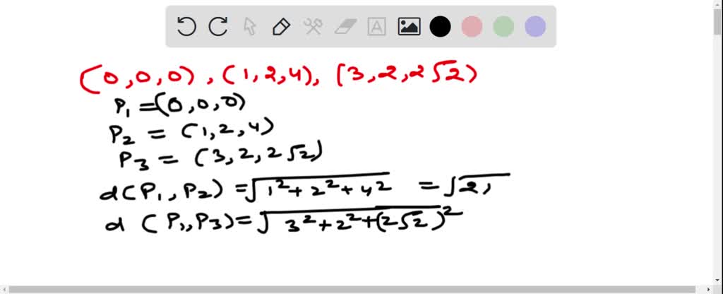 SOLVED:The given three points form a triangle. Determine which ...