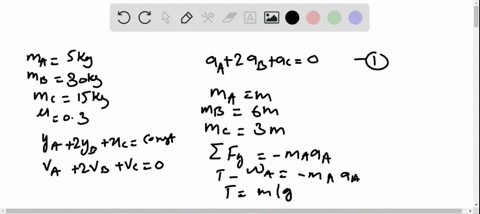 Knowing that μk=0.30, determine the acceleration of each block when mA ...