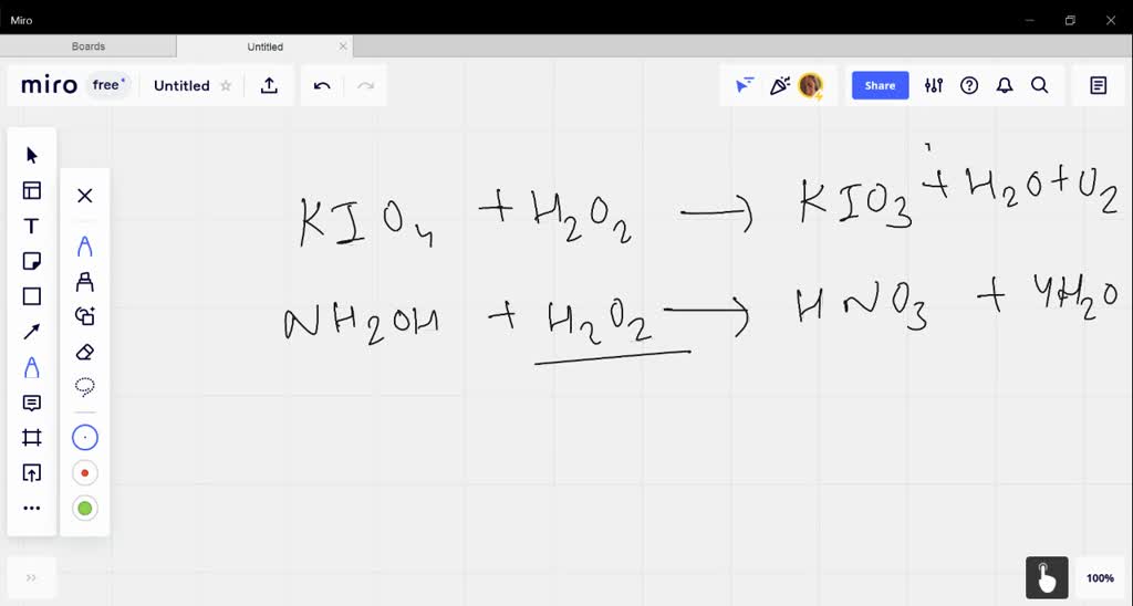 Hydrogen peroxide in its reaction with KIO4 and NH2 OH respectively, is ...