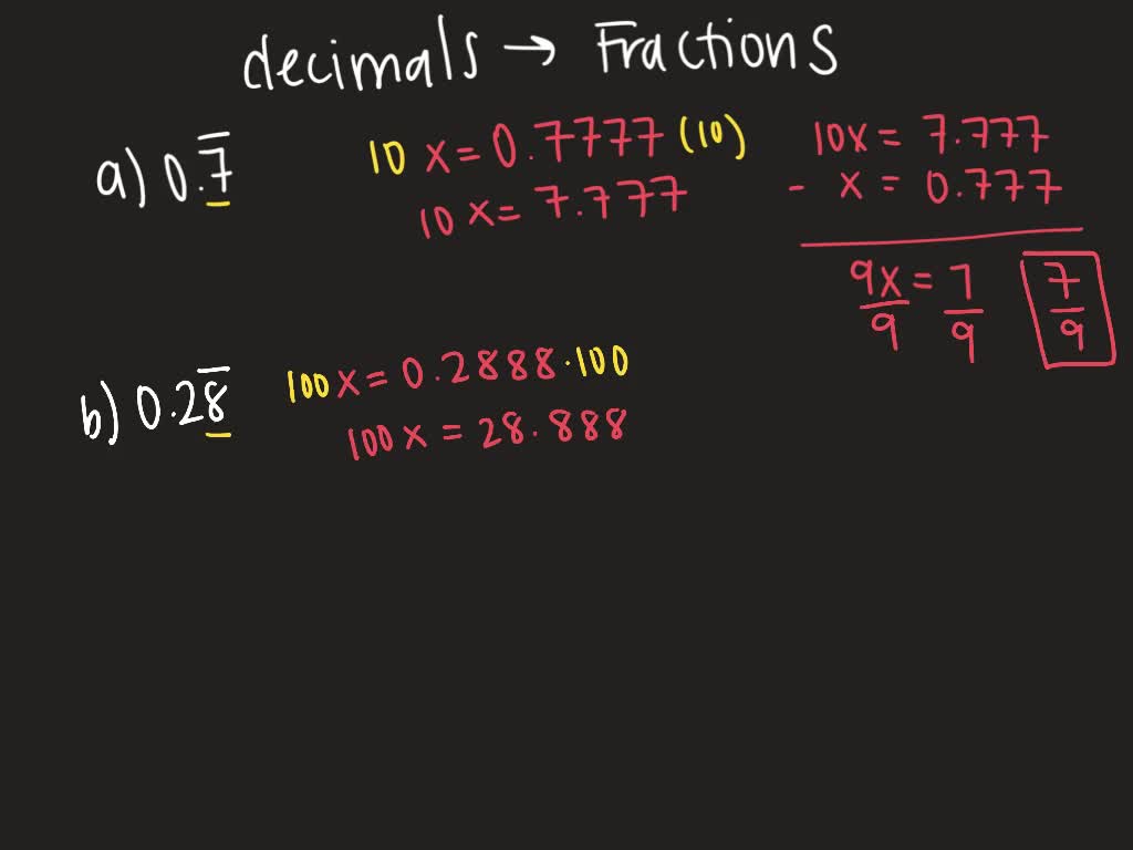 SOLVED Express Each Repeating Decimal As A Fraction See The Margin SOLVED Express Each Repeating Decimal As A Fraction See The Margin