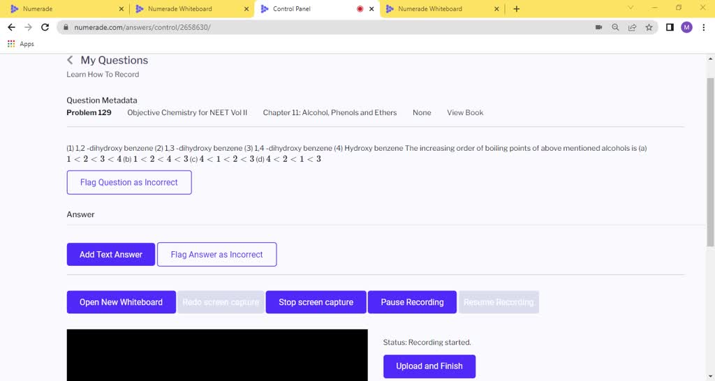 (1) 1,2 -dihydroxy benzene (2) 1,3 -dihydroxy benzene (3) 1,4 ...