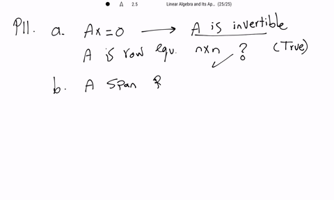 SOLVED:In Exercises 11 and 12, the matrices are all n n. Each part of ...
