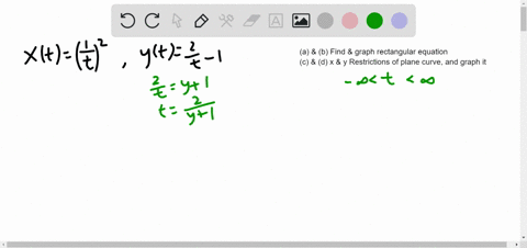 SOLVED:(a) Find a rectangular equation of each plane curve with the ...