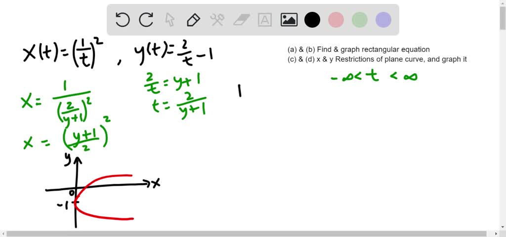 SOLVED:(a) Find a rectangular equation of each plane curve with the given parametric equations ...
