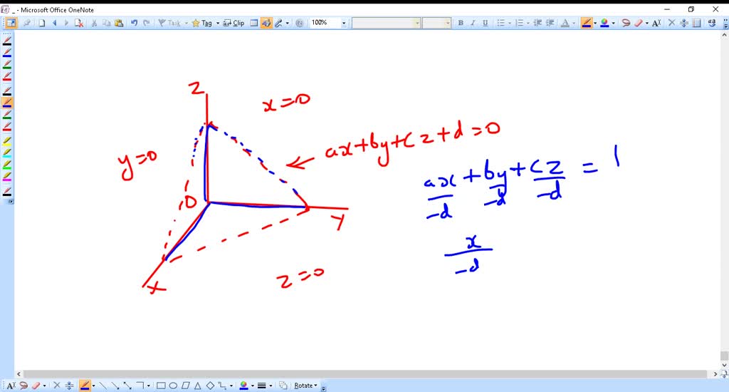 SOLVED:If a plane makes a tetrahedron with the coordinate plane of ...