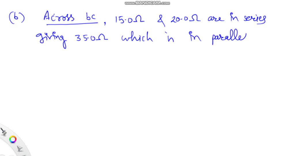 A triangular array of resistors is shown in Fig. E26.5. What current ...