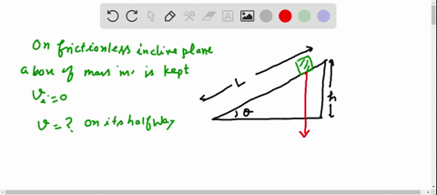 SOLVED:A box of mass m slides down a frictionless inclined plane of length L and height h . If ...