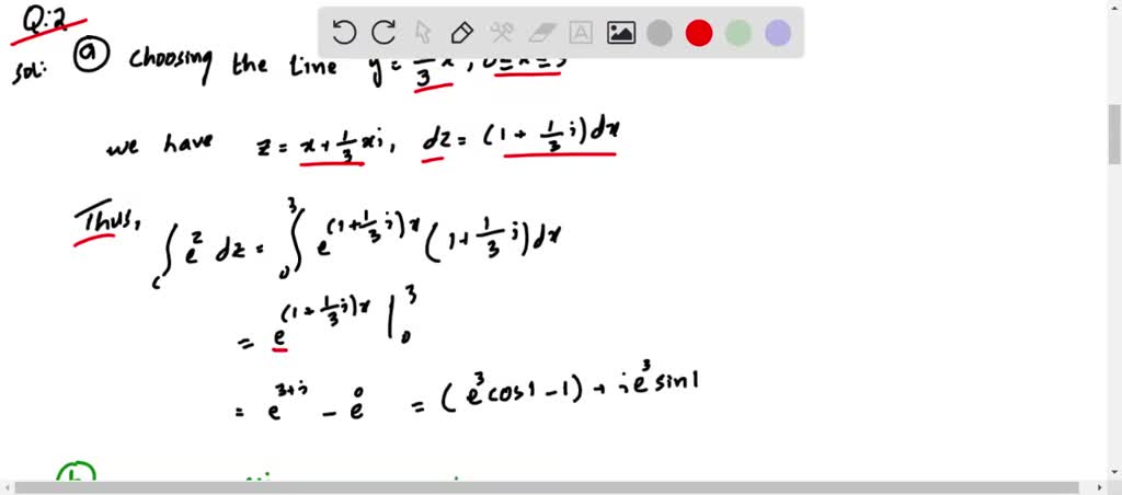 Evaluate the given integral, where C is the contour given in the figure, by (a) finding an ...