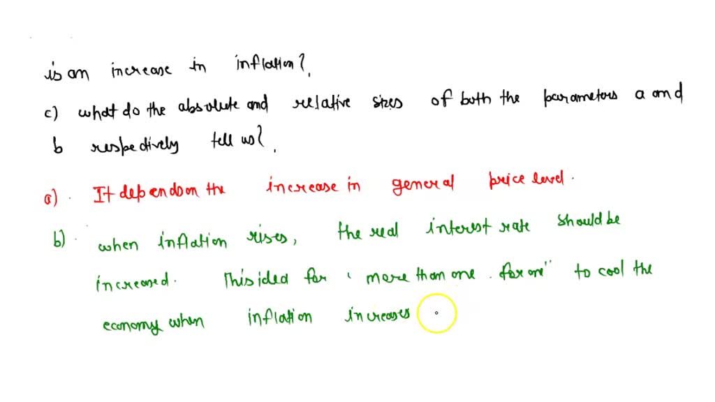 SOLVED:Consider two different Taylor Rules: Taylor Rule 1: interest ...