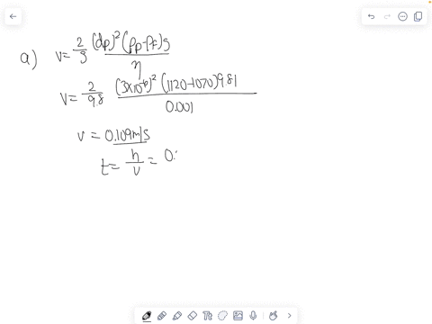 Isopycnic Sedimentation You wish to capture 3 μm particles in a linear ...