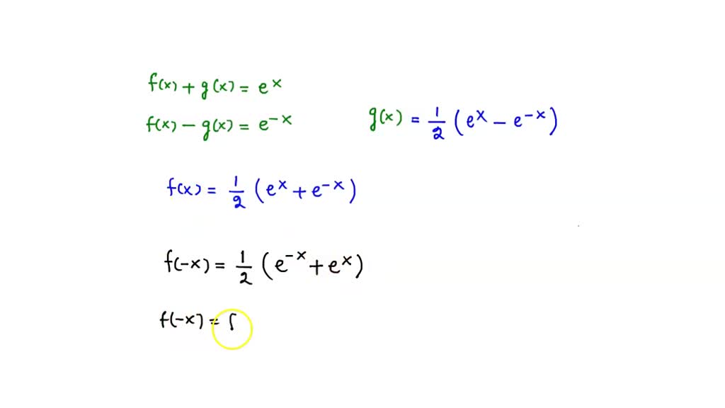 SOLVED:y=f(x) is an even function and y=g(x) is an odd function.