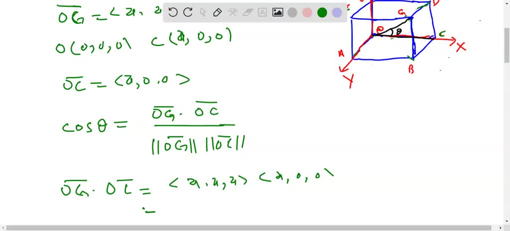 ⏩SOLVED:Find the angle between the diagonal of a cube and an… | Numerade
