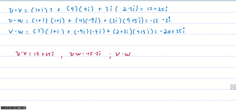 SOLVED:compute \mathbf{u} \cdot \mathbf{v}, \mathbf{u} \cdot \mathbf{w ...