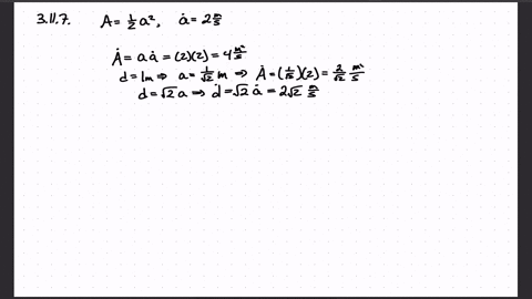 SOLVED:Shrinking square The sides of a square decrease in length at a ...