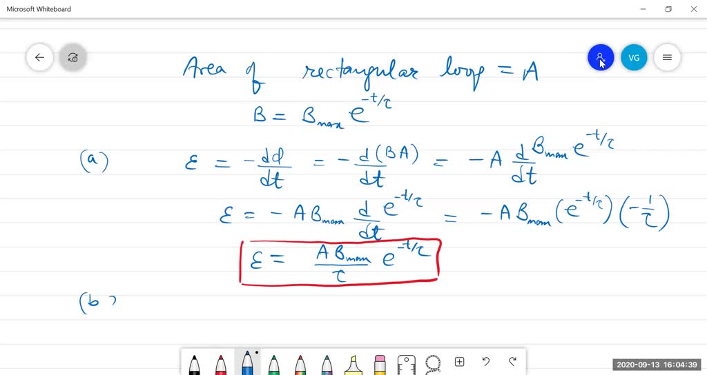 SOLVED:A rectangular loop of area A is placed in a region where the ...