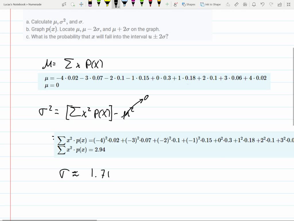 SOLVED:Consider the probability distribution shown here: -4 -3 -2 -1 0 ...