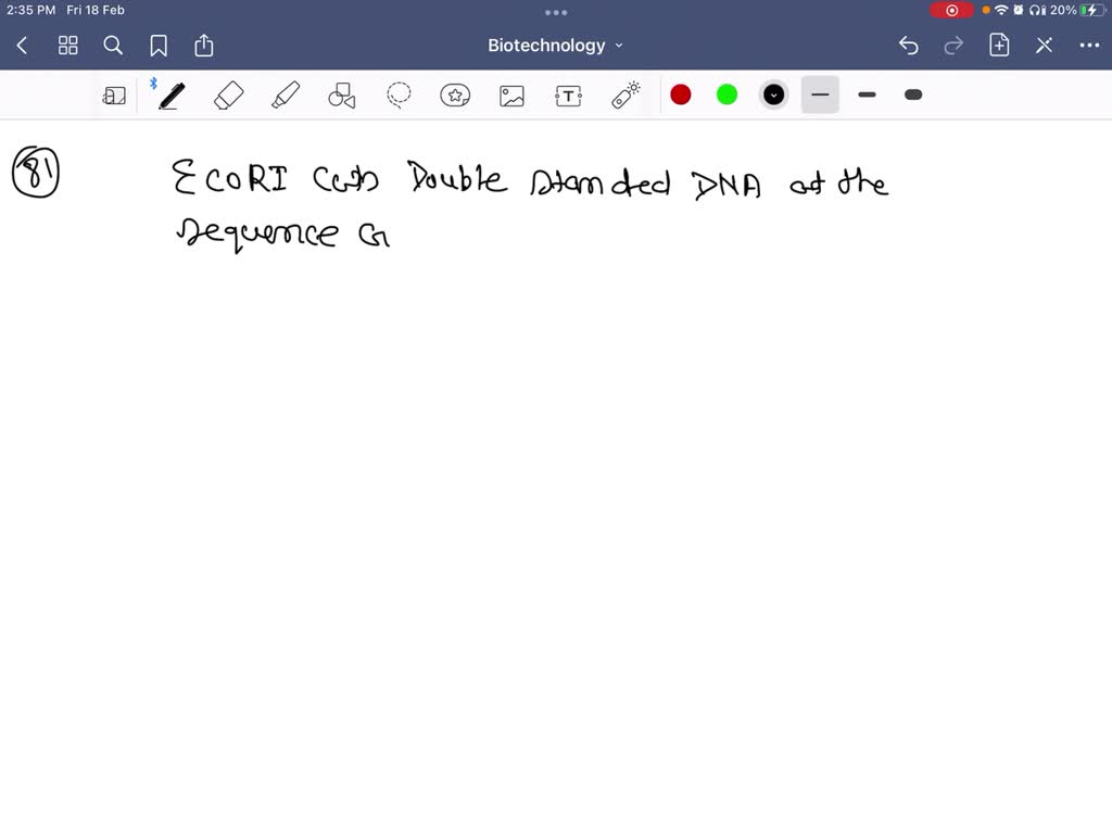 SOLVED:The specific DNA sequence in which EcoRI cuts is (a) GATTCG (b ...