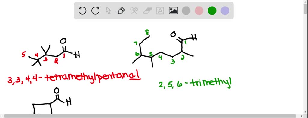 SOLVED: Please answer B and C: give IUPAC name for each aldehyde. b ...