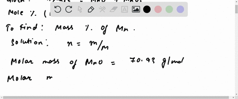 SOLVED:A certain mixture of MnO and MnO2 contains 66.67 mol per cent of ...