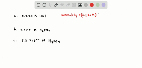 SOLVED:Calculate the normality of each of the following solutions. a. 0 ...