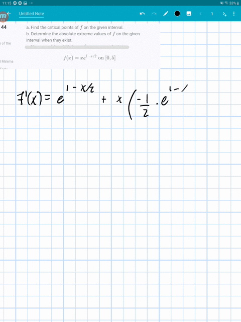 SOLVED:a. Find the critical points of f on the given interval. b. Determine the absolute extreme ...