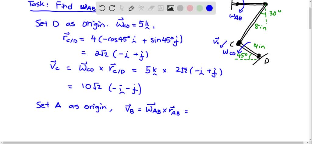 Solved If Operatorname{link} C D Is Rotating At Omega {c D} 5 Rad Mathrm{s} Determine The