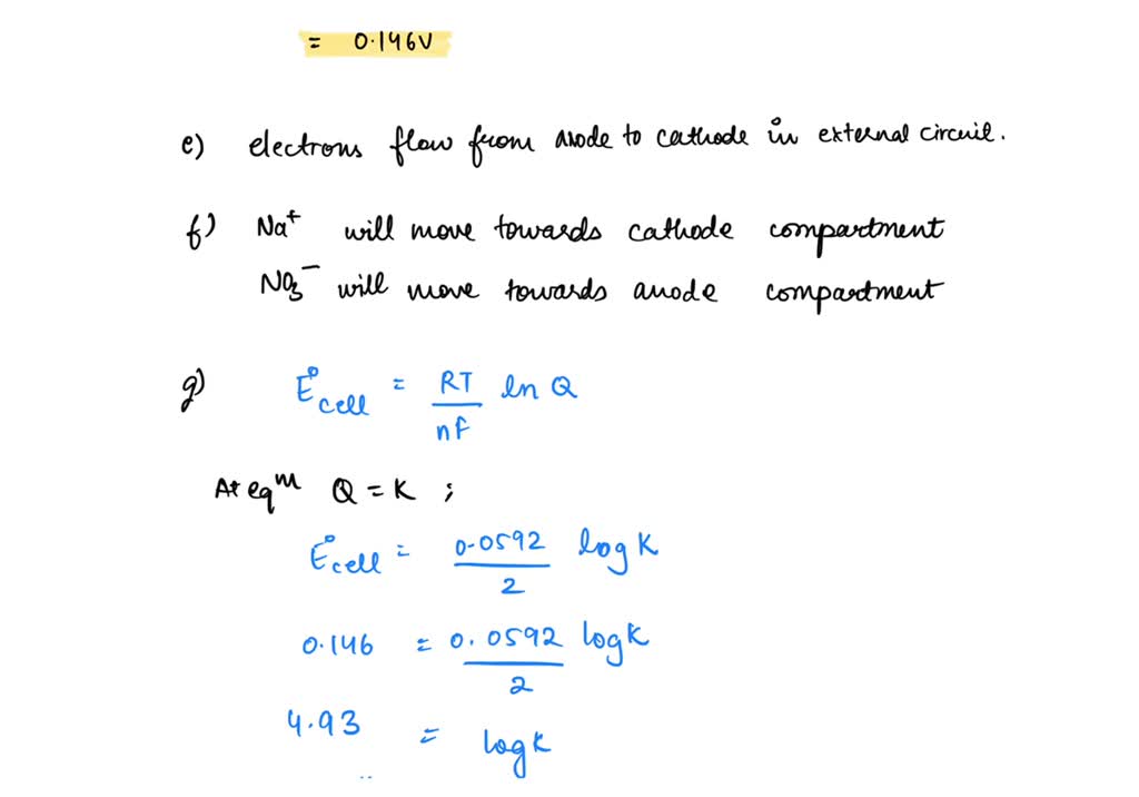 Solved A Write The Line Notation For The Following Cell B