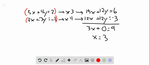 SOLVED:A student solved a system of equations by elimination. Describe ...