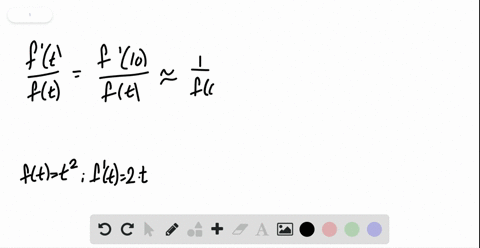 Estimate the relative rate of change of f(t)=t^2 at t=4 Use Δt=0.01 ...