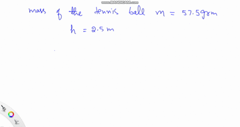 SOLVED:Tennis Ball Testing A tennis ball bouncing on a hard surface ...