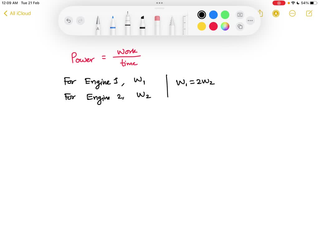 SOLVED:Concept Check Engine 1 does twice the work of engine 2 . Is it correct to conclude that ...