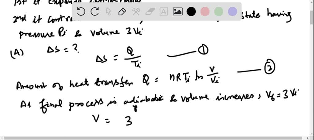 SOLVED:A system consisting of n moles of an ideal gas with molar ...