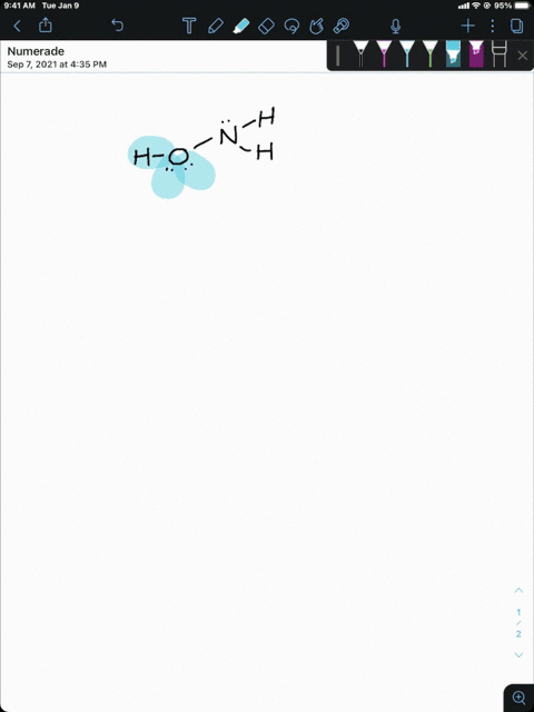 SOLVED:Use hybrid orbitals to describe the bonding in a hydroxylamine ...