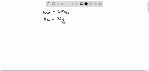 The rms speed of an oxygen molecule (O2) in a container of oxygen gas ...