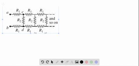 As shown in Fig. P26.83, a network of resistors of resistances R1 and ...