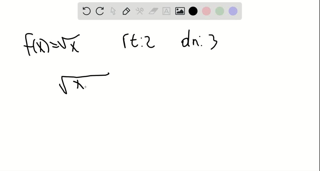 Let f(x)=√(x). Find a formula for a function g whose graph is obtained from f from the given ...