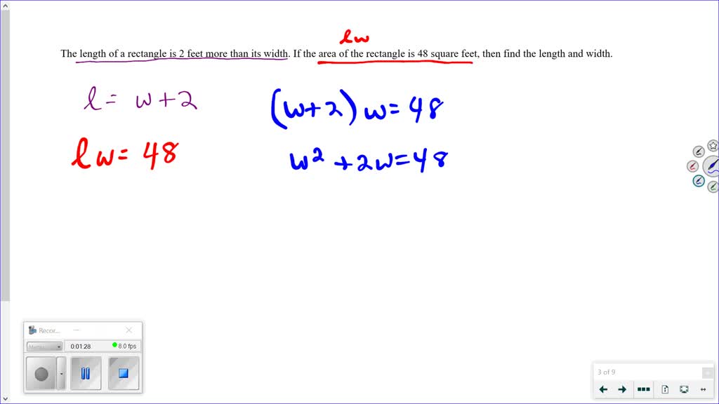 solved-find-the-area-of-the-rectangle-having-the-given-length-and-width