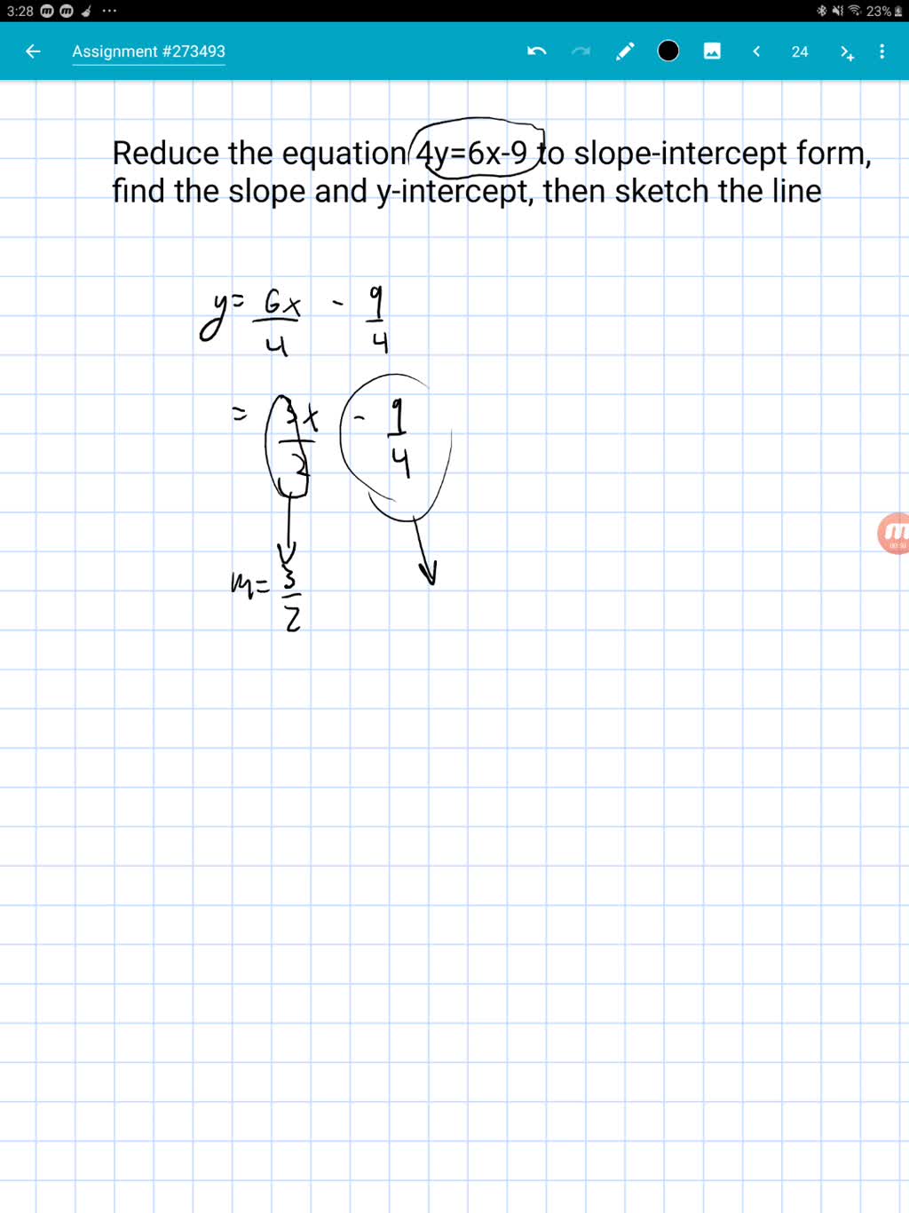 SOLVED Reduce The Equations To Slope intercept Form And Find The Slope 