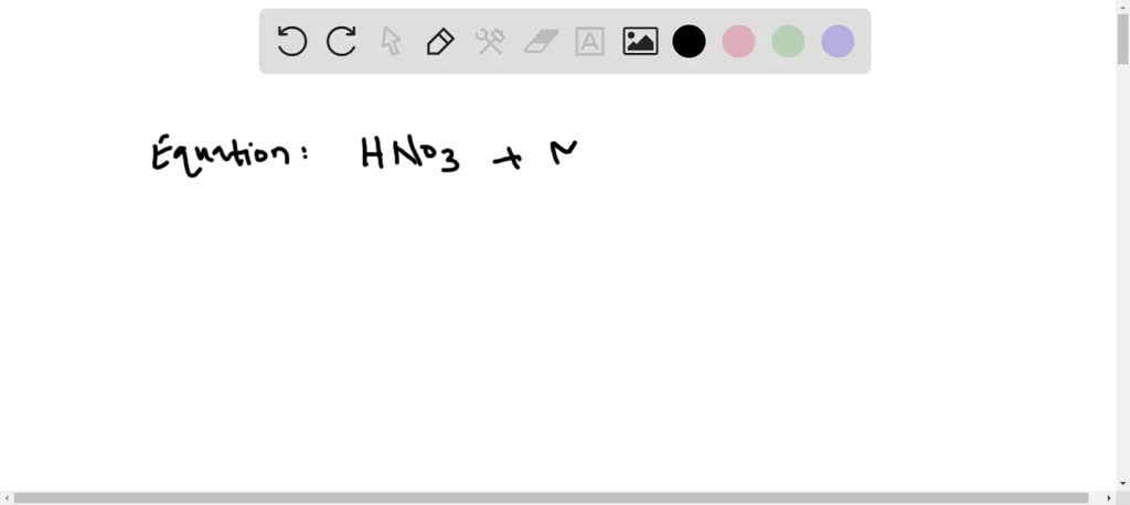 ⏩SOLVED:Write the equation for the reaction of nitric acid (from ...