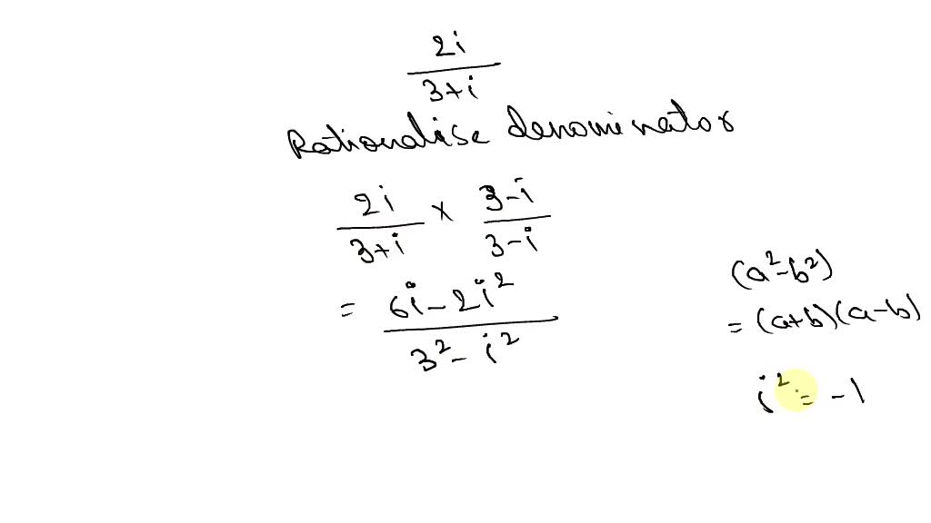 SOLVED Simplify 2 i 3 i 
