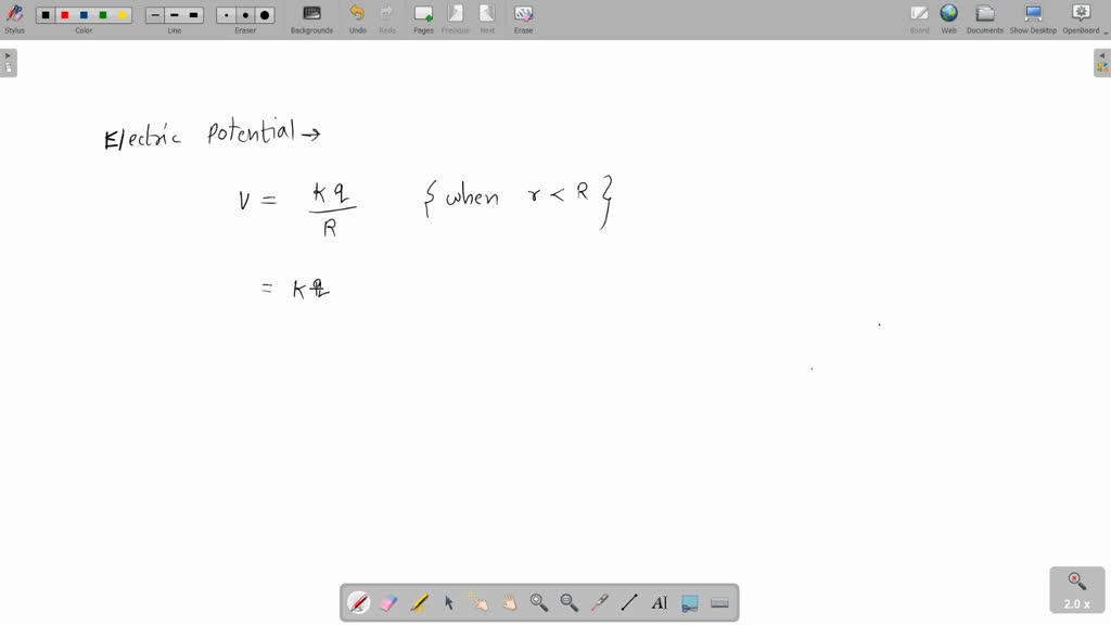 Two concentric spherical shells of radii r and R(r