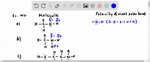 SOLVED:Using the symbol δ+ to indicate a partial positive charge and δ- to indicate a partial ...