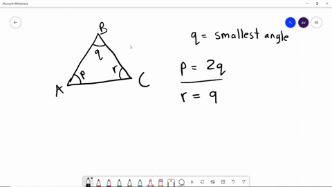 SOLVED:The smallest angle of a triangle measures 44^{\circ} less than ...