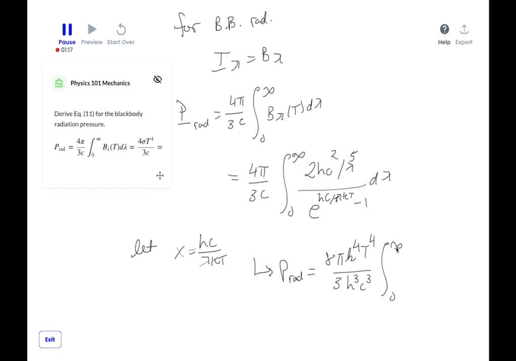SOLVED:(a) Compute the pressure of a relativistic species in ...