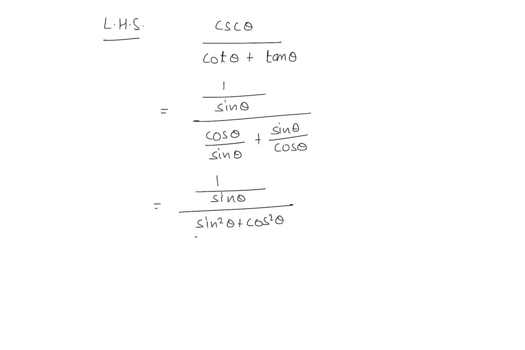 SOLVED:Verify the identity. csc(π-θ)=cscθ